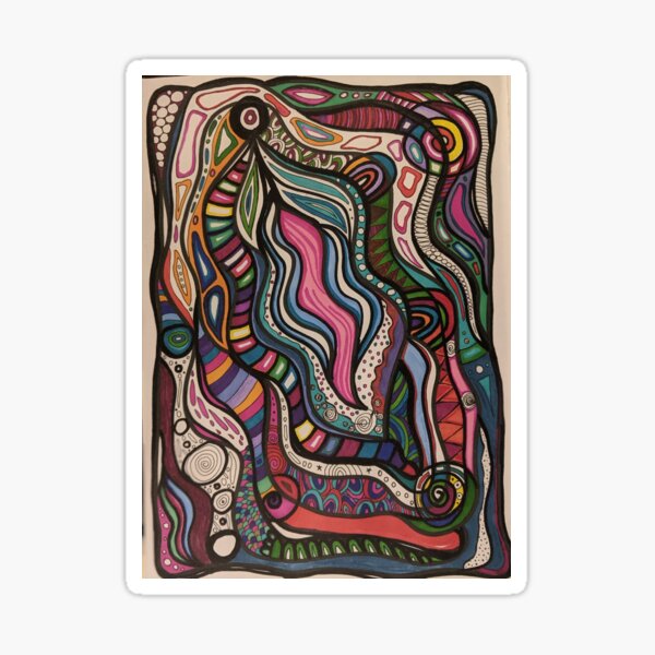"Doodle art" Sticker by KezWood | Redbubble