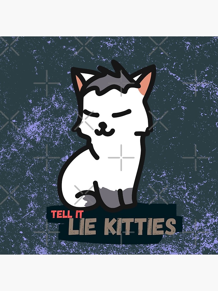 "Tell It Lie Kitties White Cat Posing" Poster by BeastBarnett | Redbubble