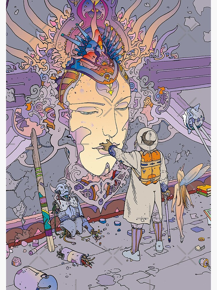 "moebius, edena,HQ, ruins, psychadelic, fairy, comic, jean giraud ...