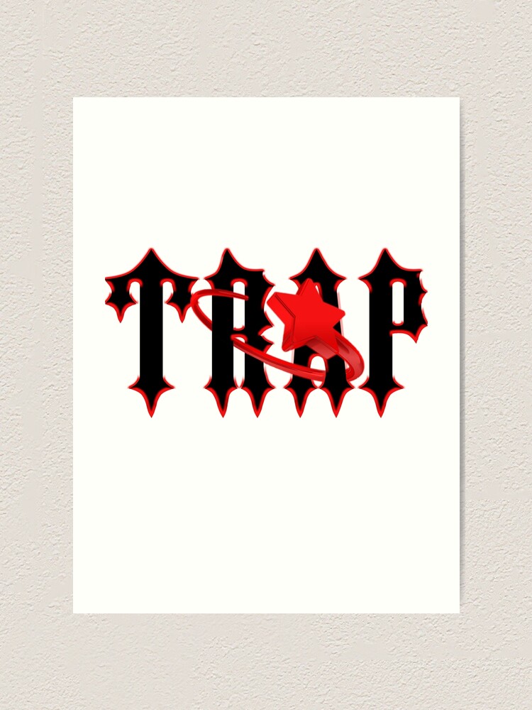 "TRAPSTAR Pop Smoke Crip Star Iced Out Design - Dark London Red" Art ...