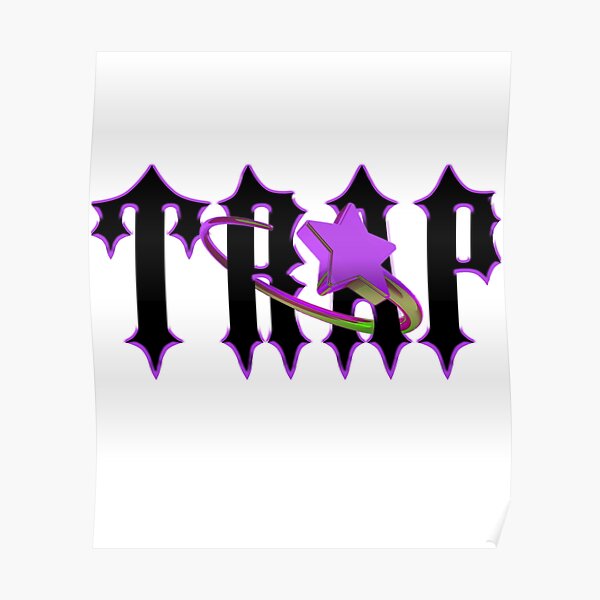 Póster «TRAPSTAR Purple Pop Smoke Crip Star Iced Out Design - Dark ...