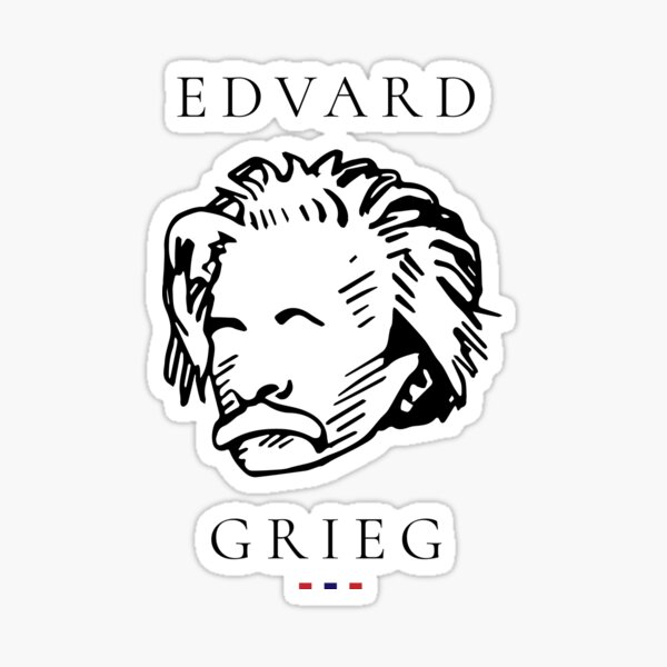 "Edvard Grieg" Sticker for Sale by RileyDM | Redbubble
