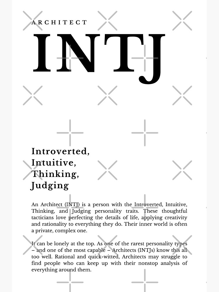 "intj - mbti" Poster for Sale by verticalley | Redbubble