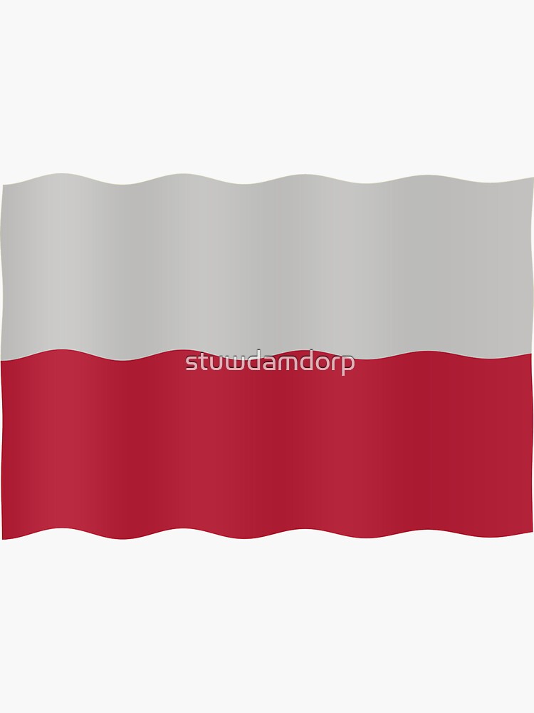 "Polish flag" Sticker for Sale by stuwdamdorp | Redbubble