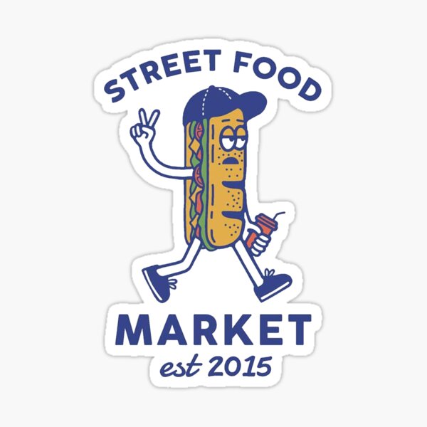 "Street Food" Sticker for Sale by bosvio | Redbubble
