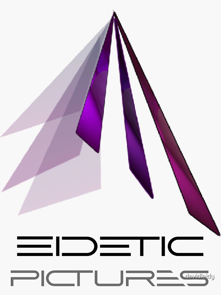 "Eidetic Pictures (Black Sleek Font)" Sticker by davidleidy | Redbubble