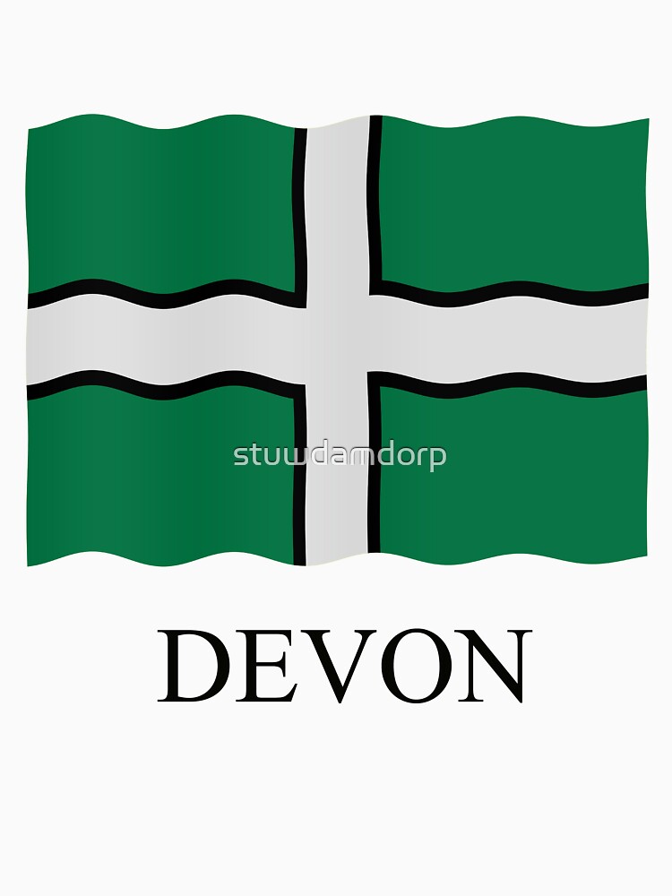 "Devon flag" T-shirt for Sale by stuwdamdorp | Redbubble | uk t-shirts ...