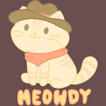"Meowdy Cat" Sticker for Sale by Emerald Gomez | Redbubble