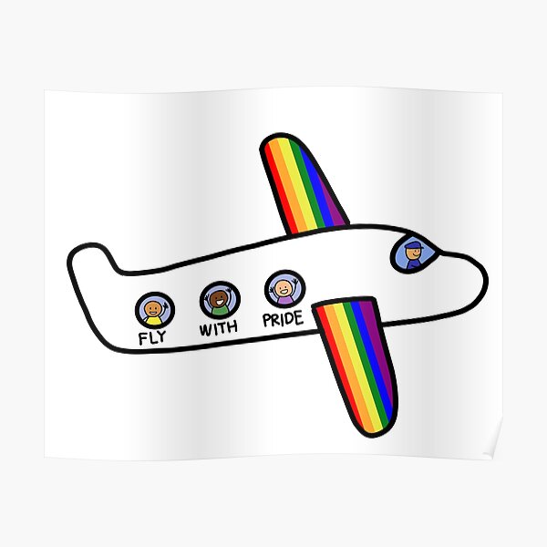 "Gay Rainbow LGBTQ Airplane Travel" Poster by Nalidsa | Redbubble