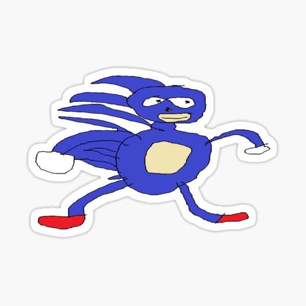 "Sanic The Hedgehog" Sticker for Sale by IHolyBreadI | Redbubble
