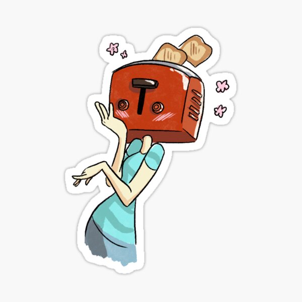 "Julia Toaster Head" Sticker for Sale by i-drawzz-stuff | Redbubble