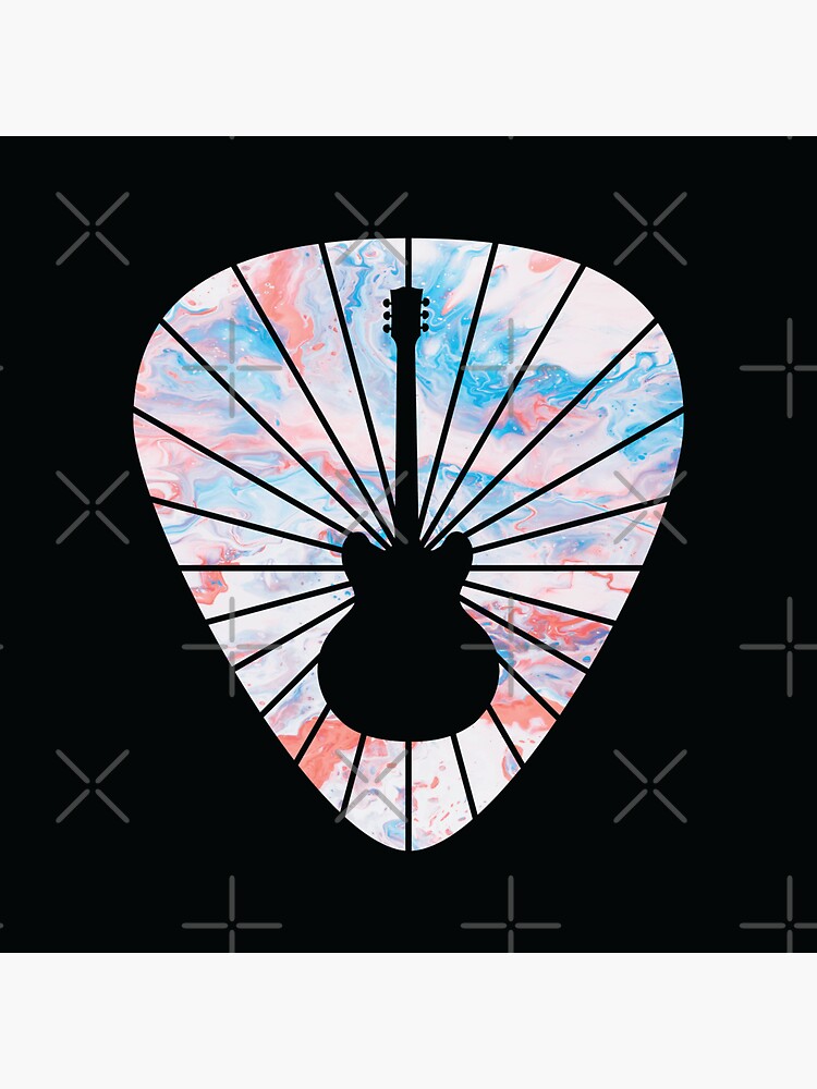 "Guitar Pick Electric Guitar Texture Theme" Sticker by nightsworthy ...