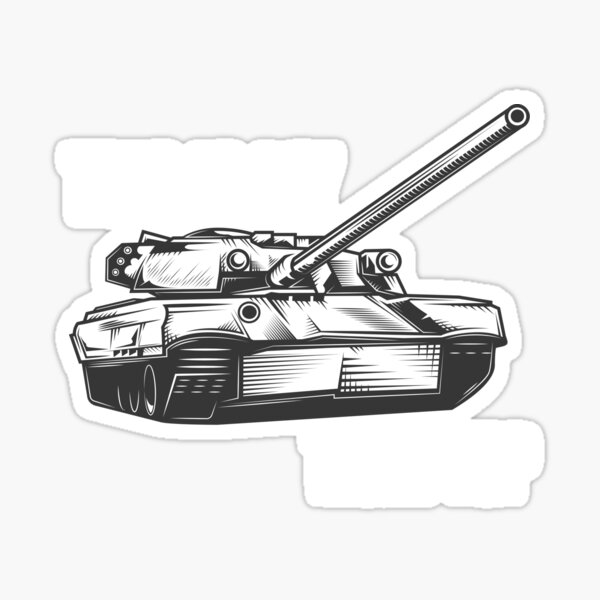 "M1 Abrams Tank Funny Sarcastic Military Pun Gift" Sticker for Sale by ...