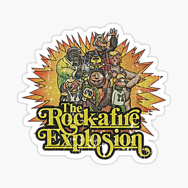 "Rock a fire Explosion " Sticker for Sale by Lisadelaks | Redbubble