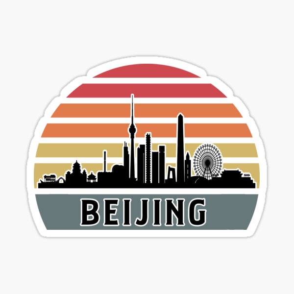 "Beijing Skyline" Sticker by Us-nature | Redbubble