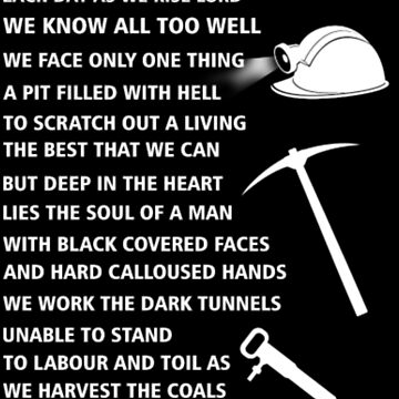 "Coal Miner's Prayer " Art Print for Sale by aryagiri | Redbubble