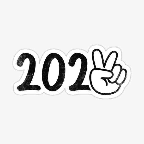 "Happy New Year 2022 | 2022 Peace Sign, New Year Crew 2022" Sticker for ...
