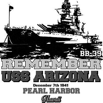 "USS ARIZONA BB39 Pearl Harbor " Sticker for Sale by Endeavour36 ...