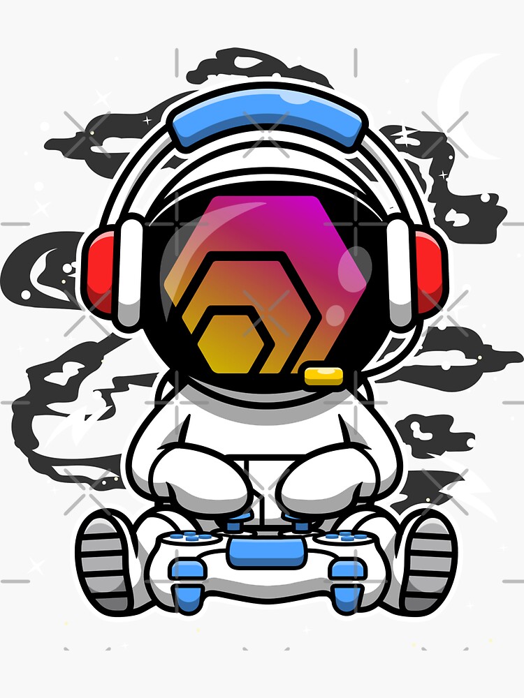 "Astronaut Gamer HEX Coin To The Moon HEX Crypto Token Blockchain ...