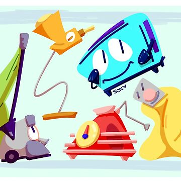 "The Brave Little Toaster Gang" Sticker for Sale by songoesmeow | Redbubble