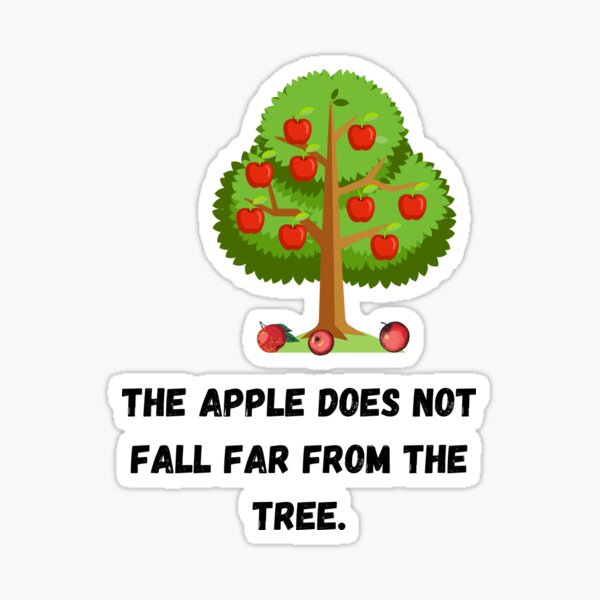 "Funny apple tree with fallen apples." Sticker for Sale by Hinny8 ...