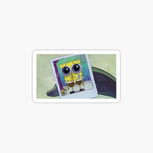"sad spongebob" Sticker for Sale by AdelineJayne | Redbubble