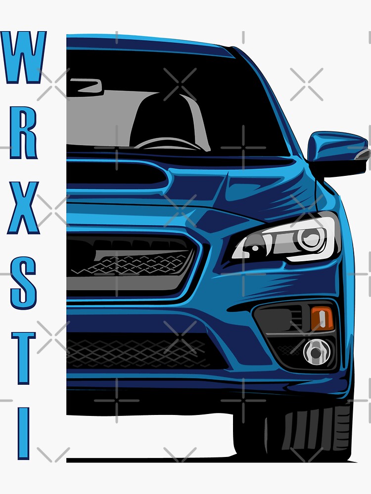 "WRX sti illustration vector art" Sticker for Sale by Rocket Shock ...