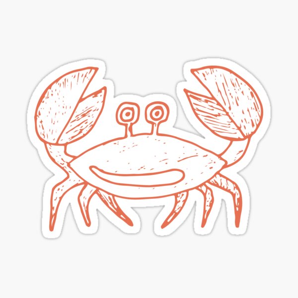 "Funny Crab" Sticker for Sale by Seiya-shop | Redbubble