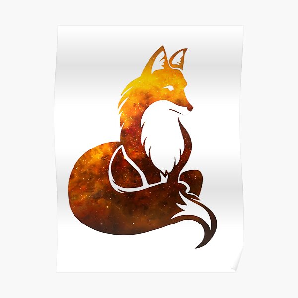 "Galaxy Fox" Poster for Sale by Leen-art | Redbubble
