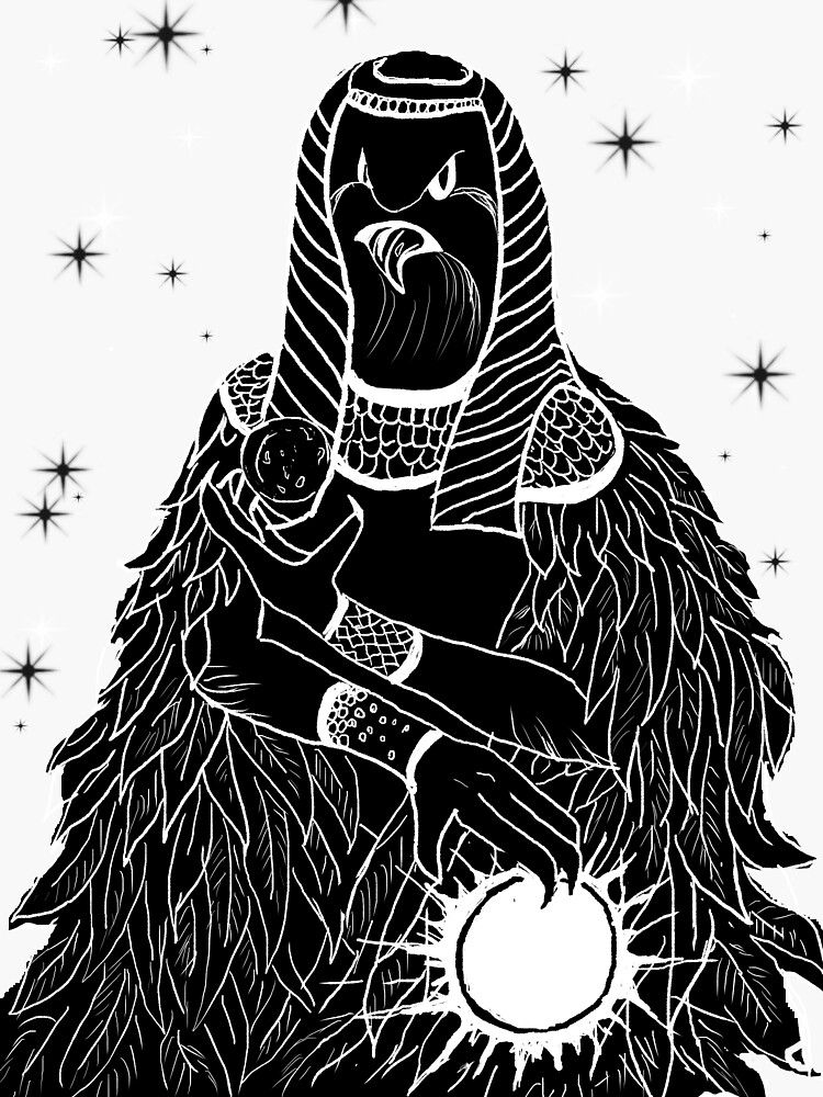 "Amon Ra holds the sun and the moon in his hands" Sticker for Sale by ...