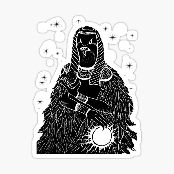 "Amon Ra holds the sun and the moon in his hands" Sticker for Sale by ...