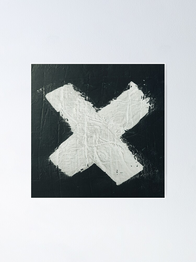 "black and white x " Poster for Sale by Hosshussein | Redbubble