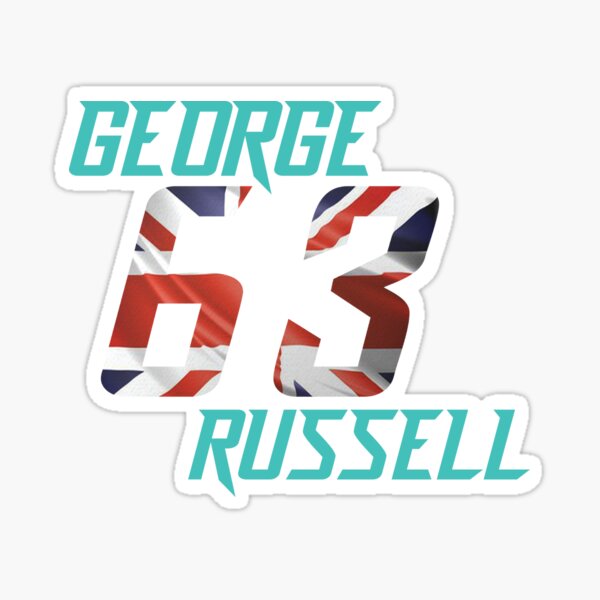 "Russell - Rus - 63 - 2022" Sticker for Sale by redtakuma | Redbubble