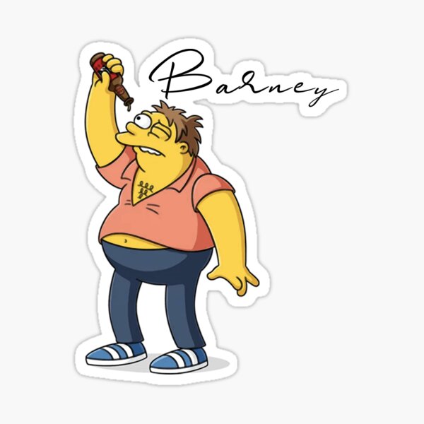 "Barney Simpson" Sticker for Sale by designs-touch | Redbubble
