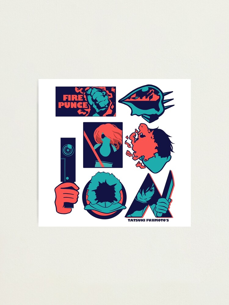 Lámina fotográfica «Chainsaw Man, Sticker Pack » de zeromanga | Redbubble