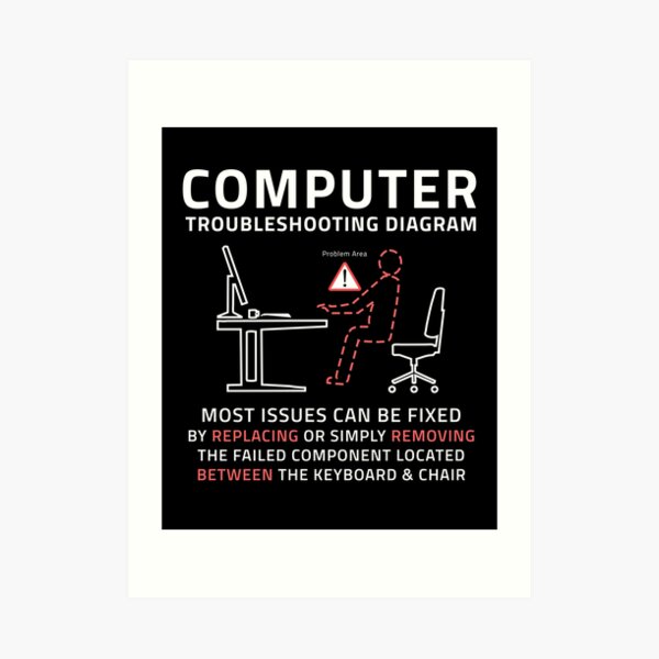 " Funny Computer IT Troubleshooting Repair Guide Sarcastic PC MAC" Art ...