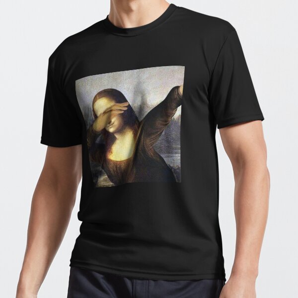 "mona lisa doing the dab meme" Active T-Shirt for Sale by Made-By-Art ...