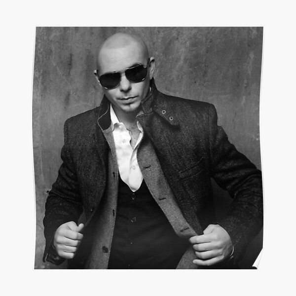 "Pitbull Rapper Wallpaper " Poster for Sale by nemmaema | Redbubble