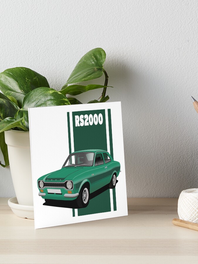 "Ford Escort Mk1 RS2000 Modena Green Art Illustration" Art Board Print ...