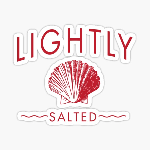 "Lightly Salted Ocean Humor Red Version" Sticker by remoteart | Redbubble