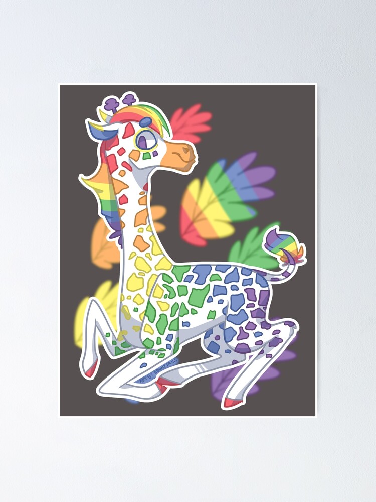 "Pride Animals - Gay Giraffe" Poster for Sale by EbonyTails | Redbubble