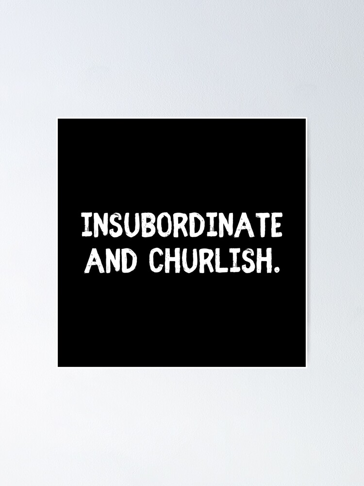 "Insubordinate and Churlish Key & Peele" Poster for Sale by allysmar ...