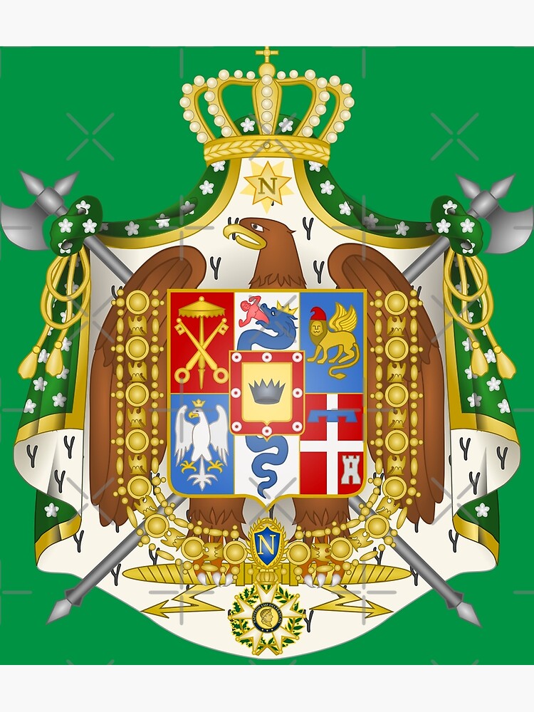 "CoA of the Kingdom of Italy under Napoleon Bonaparte." Poster for Sale ...