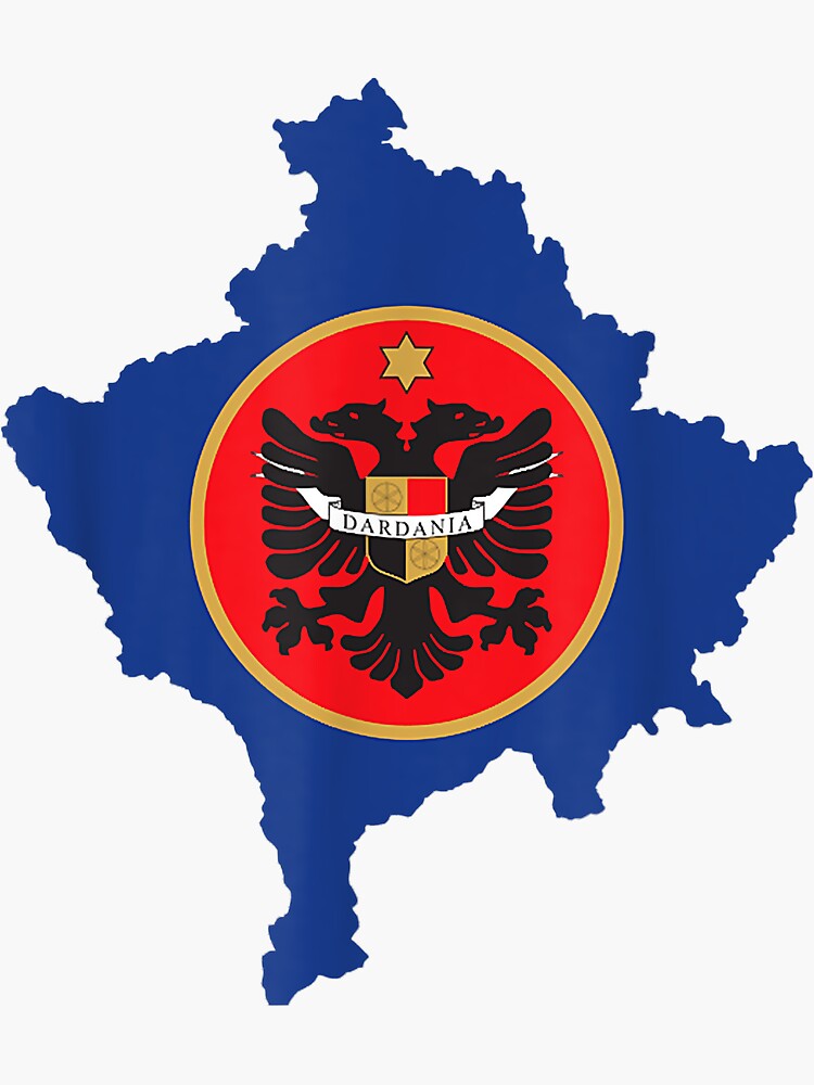 "kosovo army dardania coat of arms albanians uqk uck T-Shirt" Sticker ...