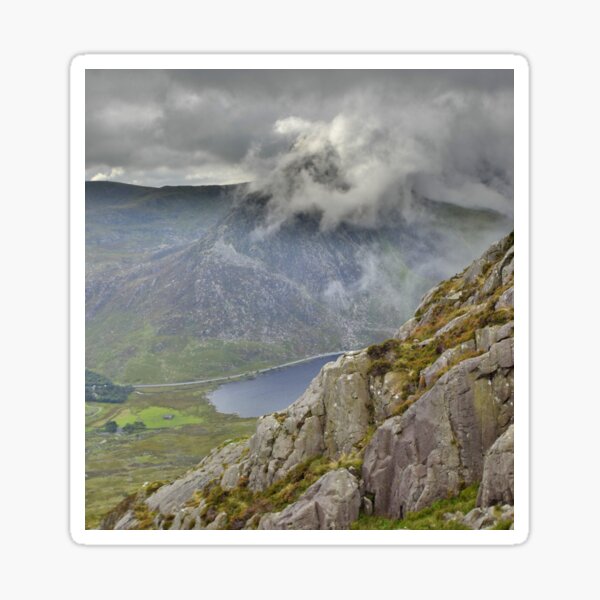 "Snowdonia: Tryfan with it's Head in the Clouds" Sticker for Sale by ...