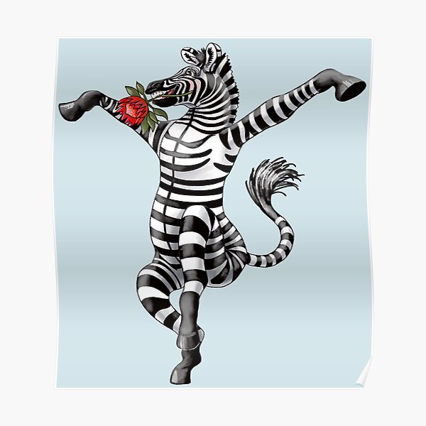 "Happy dancing zebra, just do what makes you happy" Poster by ...