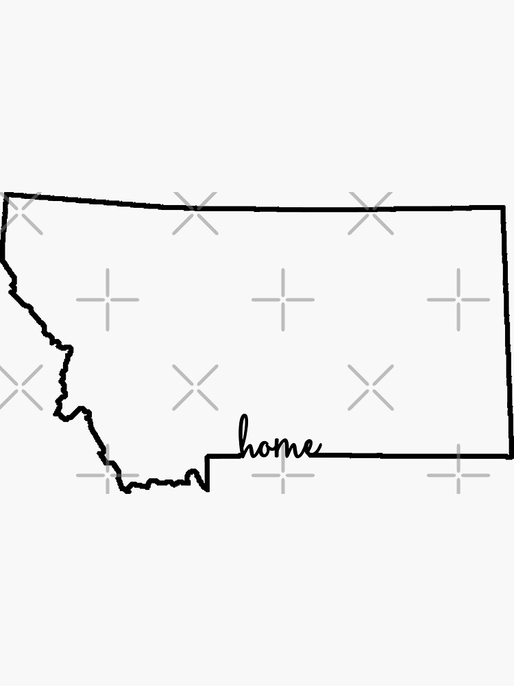 "Montana Home Outline" Sticker for Sale by ohioinspired | Redbubble