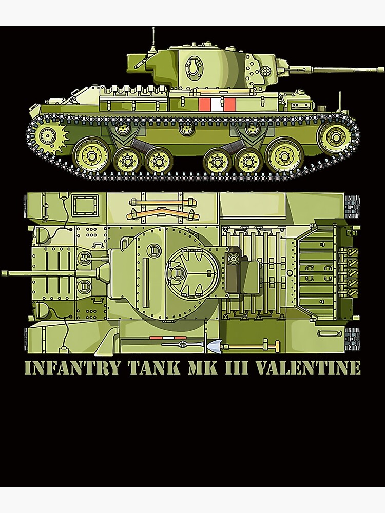 "Mark III Valentine Infantry Tank British WW2 Tanks Diagram Premium T ...
