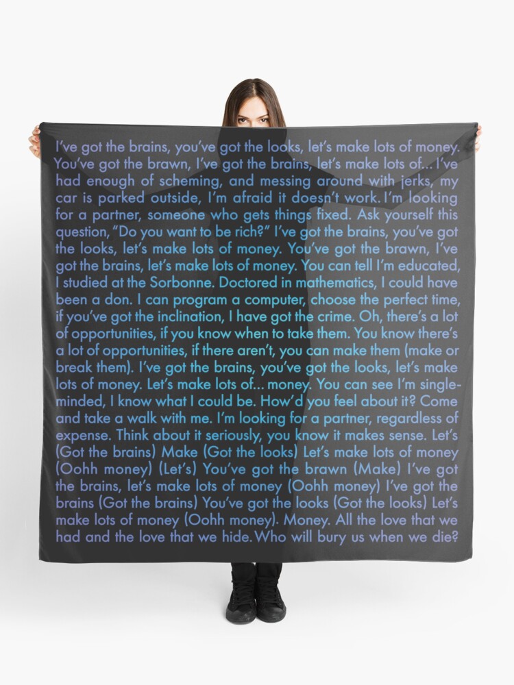 Opportunities Let s make lots of money Pet Shop Boys lyrics v.1 Scarf