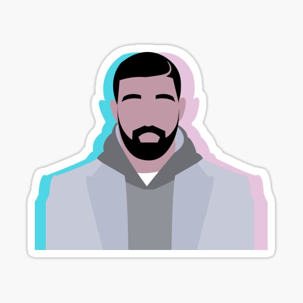 "Minimalist Drake" Sticker by EasternGraphics | Redbubble